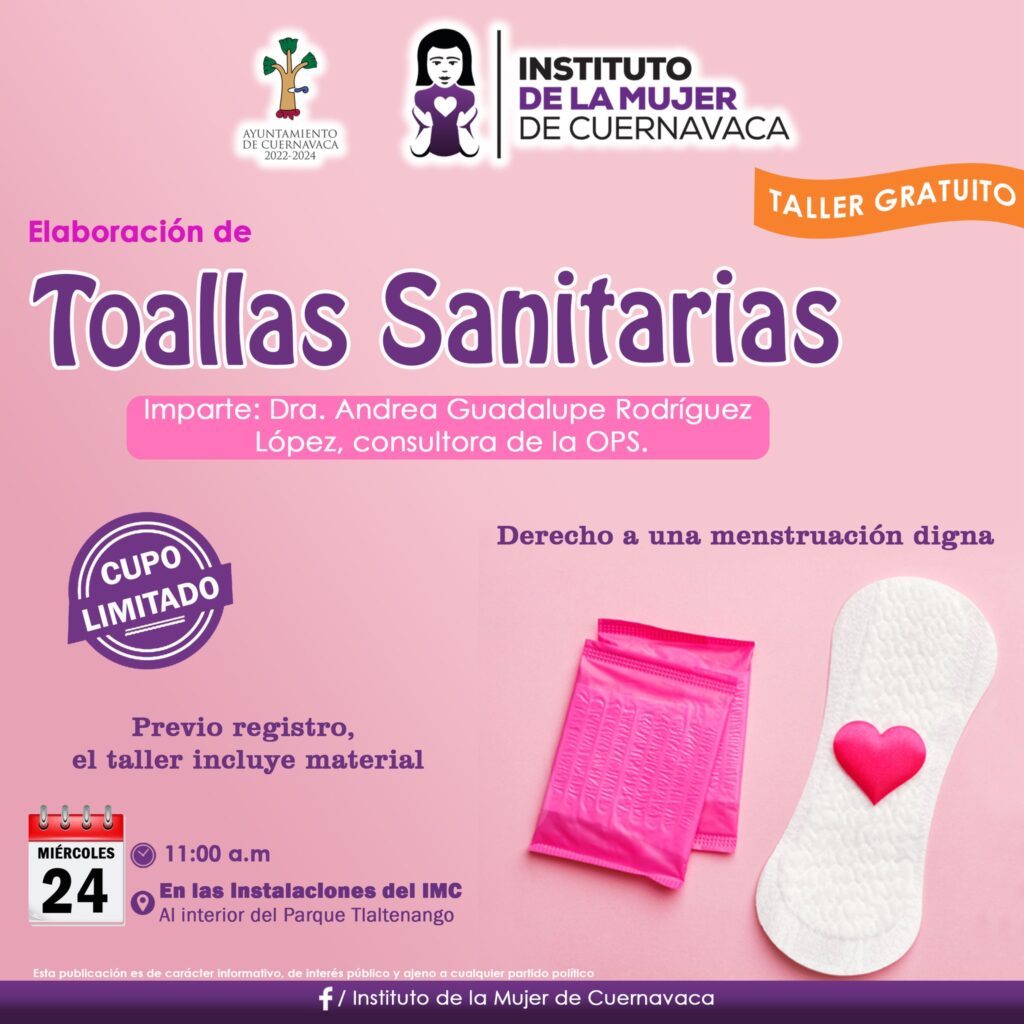 Taller de Elaboración de Toallas Sanitarias - Instituto de la Mujer de ...